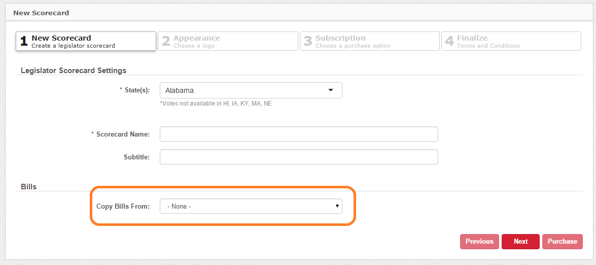 Making a Scorecard from your Bill Sheet – New Feature | BillTrack50